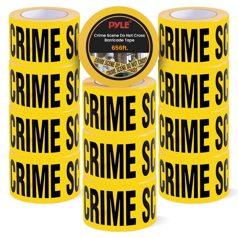 Pyle 4-Pieces 200 Meters Long Tape Roll Suitable for Crime Scene Do Not ...