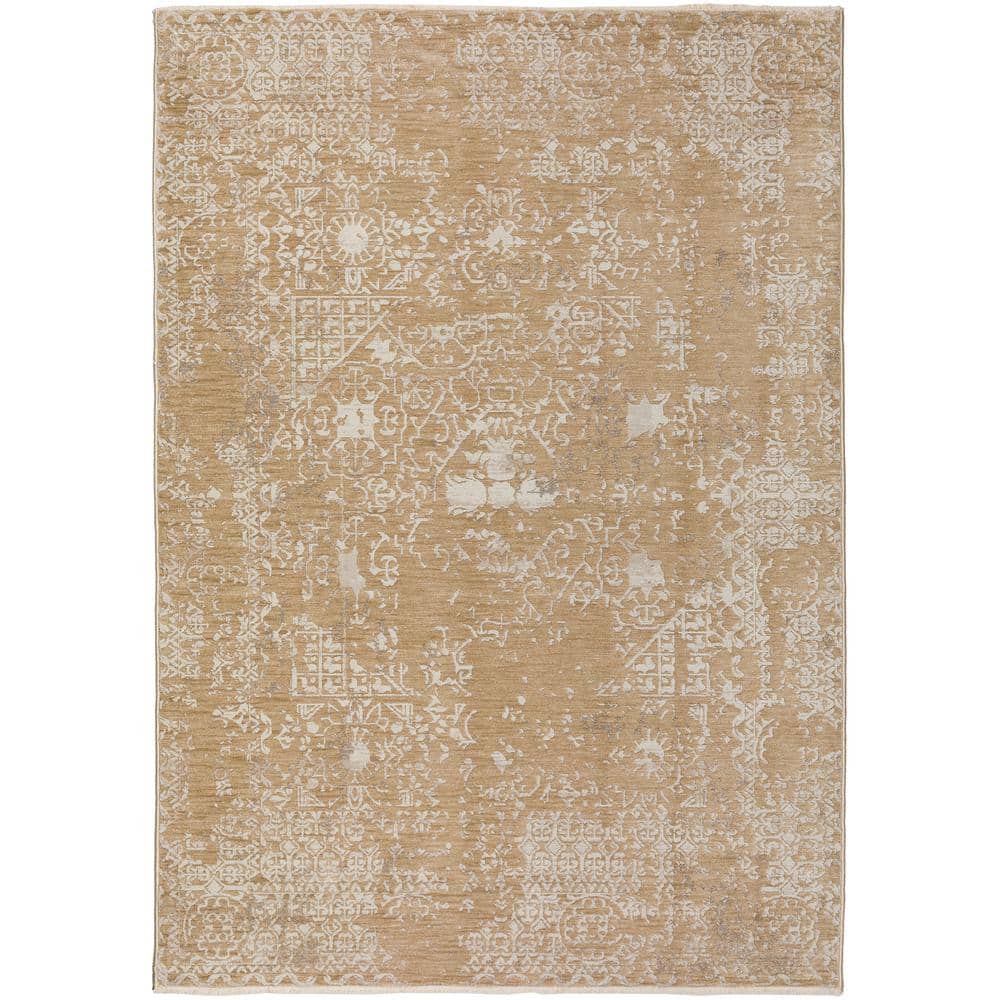 Addison Rugs Nelson Beige 3 ft. 3 in. x 5 ft. 3 in. Vintage Area Rug ...