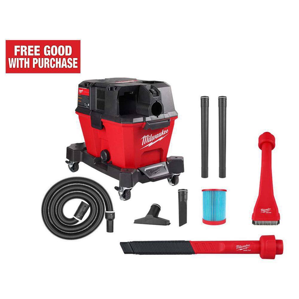 Milwaukee M18 FUEL 6 Gal. Cordless Wet/Dry Shop Vacuum W/Filter, Hose ...
