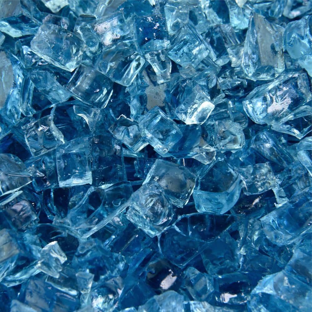 Fire Pit Essentials 10 lbs. of Harbor Mist 1/4 in. Fire Glass MN-XWBX ...