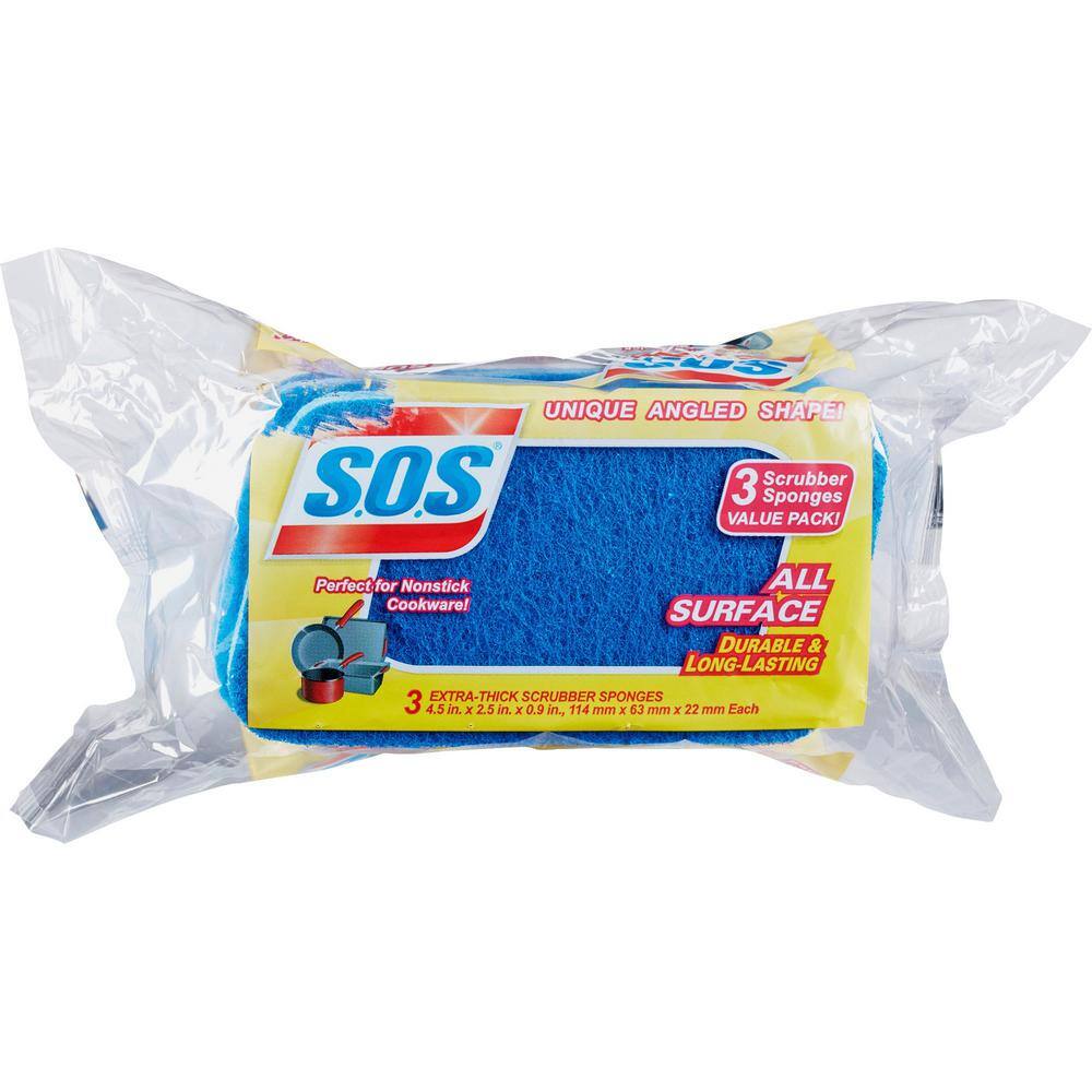 S.O.S 4.5 in. All Surface Scrub Sponge (3-Pack) CLO91028 - The Home Depot