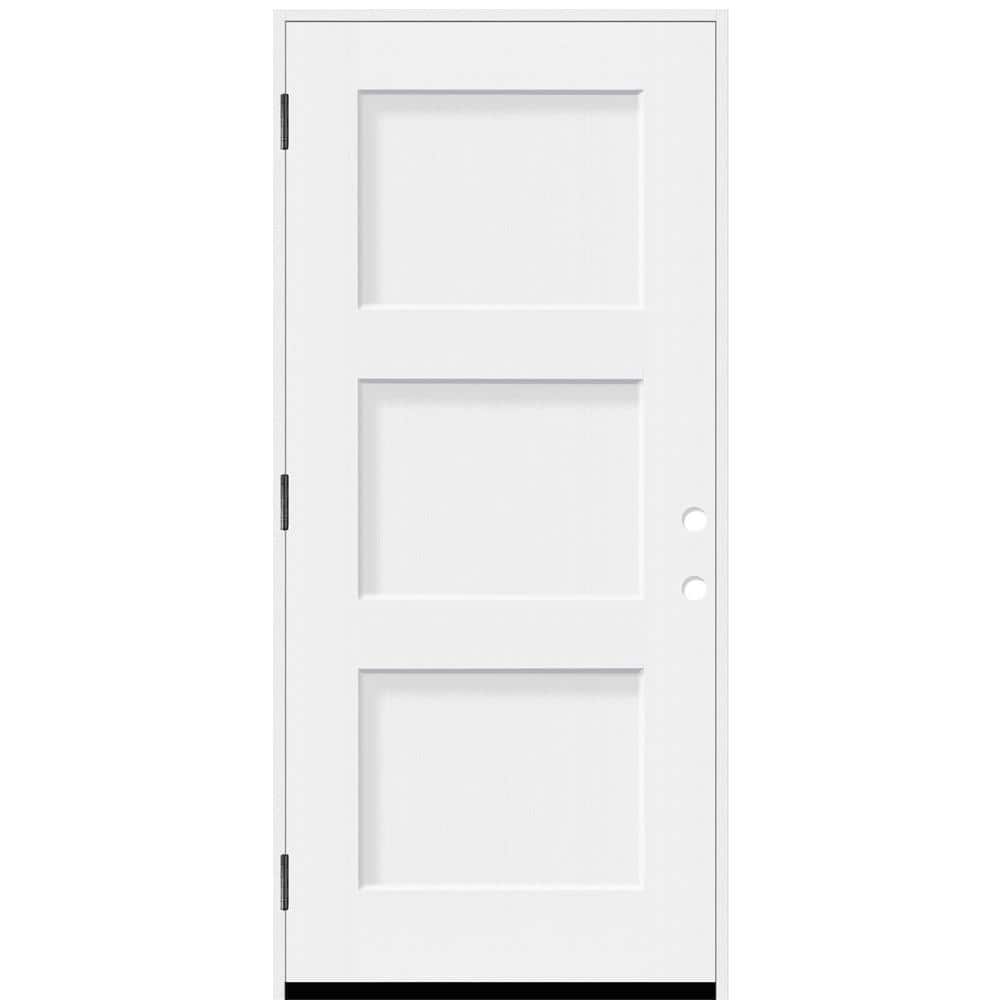 Steves & Sons Legacy 36 in. x 80 in. 3P Equal Shaker RHOS Unfinished ...