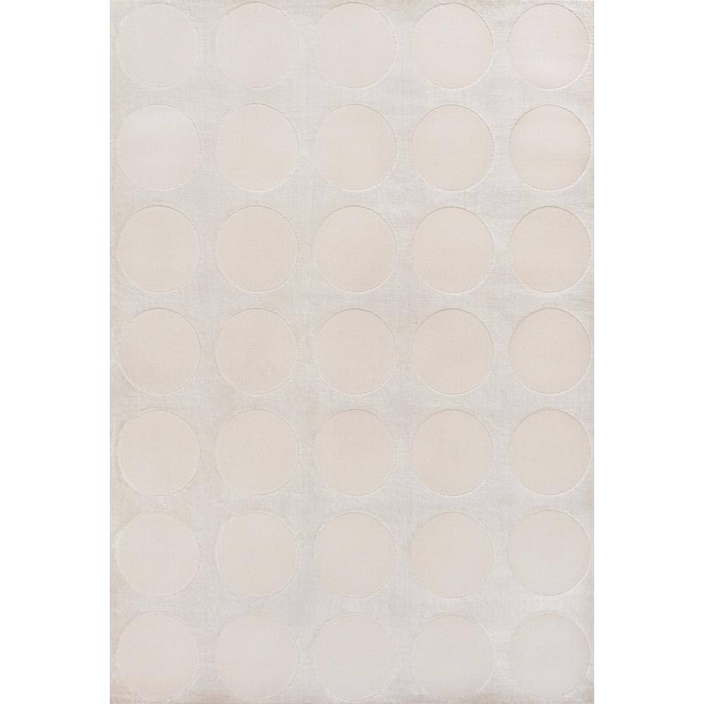 JONATHAN Y Adrian Modern Geometric Circle Dot High-Low White/Cream 5 ft ...