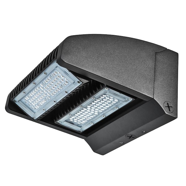 Hyperikon Rotatable 400-Watt Equivalent Integrated LED Black Outdoor ...