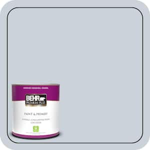 BEHR PREMIUM PLUS 8 oz. #N480-1 Light Drizzle Flat Interior/Exterior ...