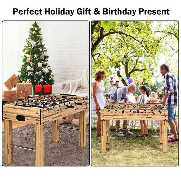 Indoor Sports Game GYMAX 27 Inch Folding Foosball Table - Freestanding ...