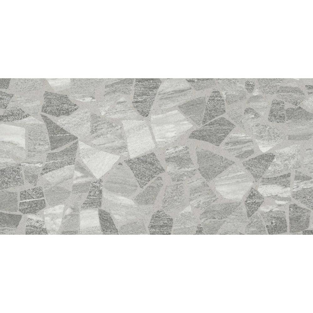 EMSER TILE Mood River Gray 11.65 in. x 23.43 in. Matte Porcelain Floor ...