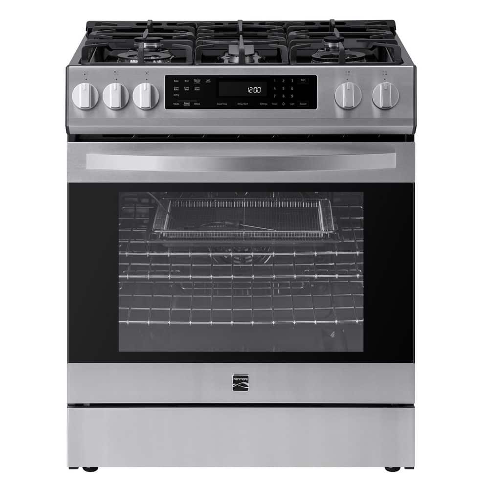 KENMORE 5.6 cu. ft. 5-Burners Front-Control True-Convection Gas Range ...