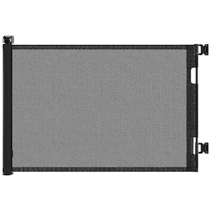 WRIGHTMASTER 55 in. W x 34 in. H Black Plastic Retractable Mesh Baby ...