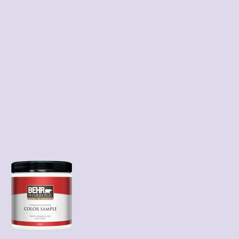 BEHR PREMIUM PLUS 8 oz. #640A-2 Misty Violet Flat Interior/Exterior ...