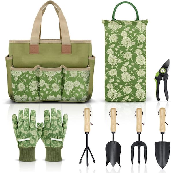 FAWEY TRED INC 8-Piece Green Garden Tool Set YY3KYT1 - The Home Depot