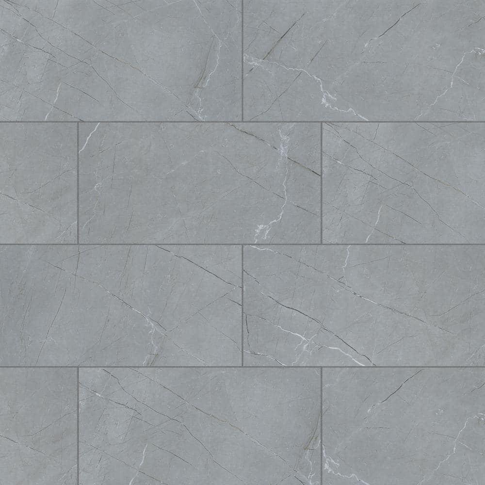 MSI Aylana Gris 12 in. x 24 in. Matte Gray Porcelain Floor and Wall ...