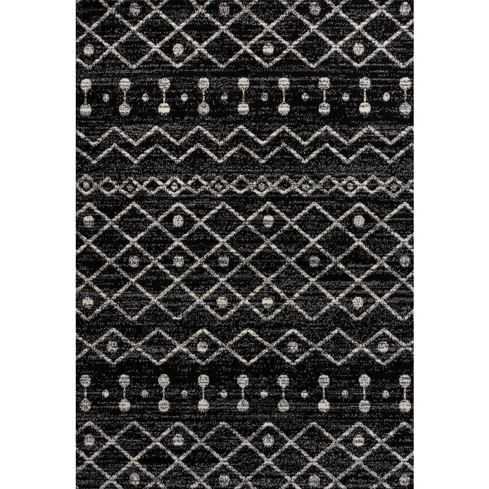JONATHAN Y Aksil Moroccan Beni Souk Black/Cream 8 ft. x 10 ft. Area Rug ...