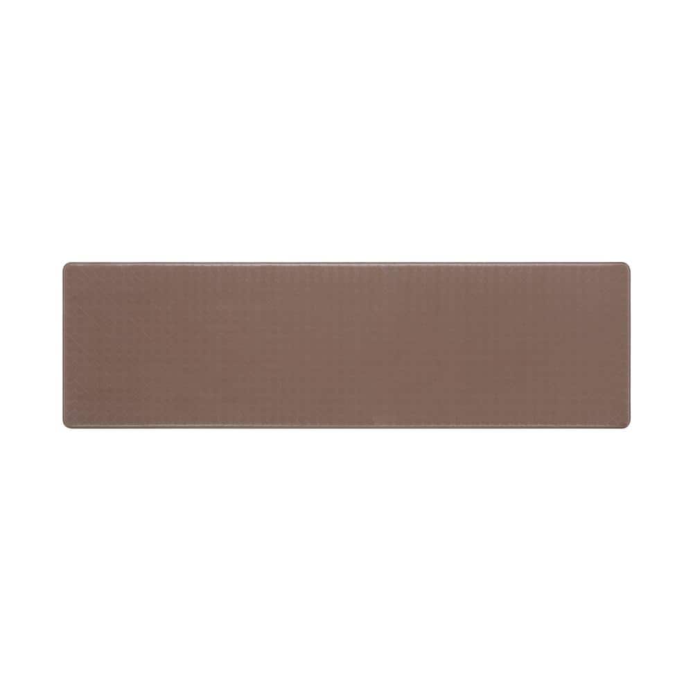 Chef Gear Mocha 17.5 in. x 60 in. PVC Basketweave Anti-Fatigue Mat ...