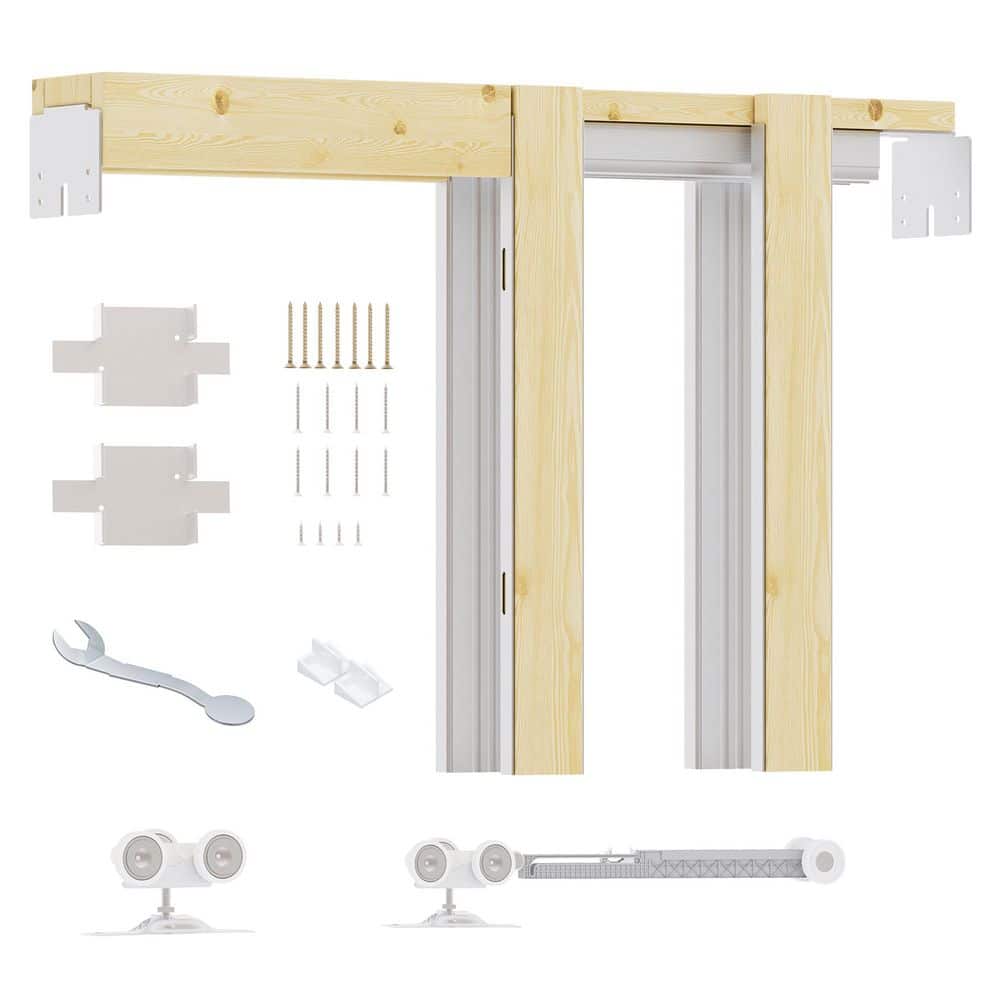 ARK DESIGN 18 in. to 36 in. x 80 in. Universal Aluminum Pocket Door ...