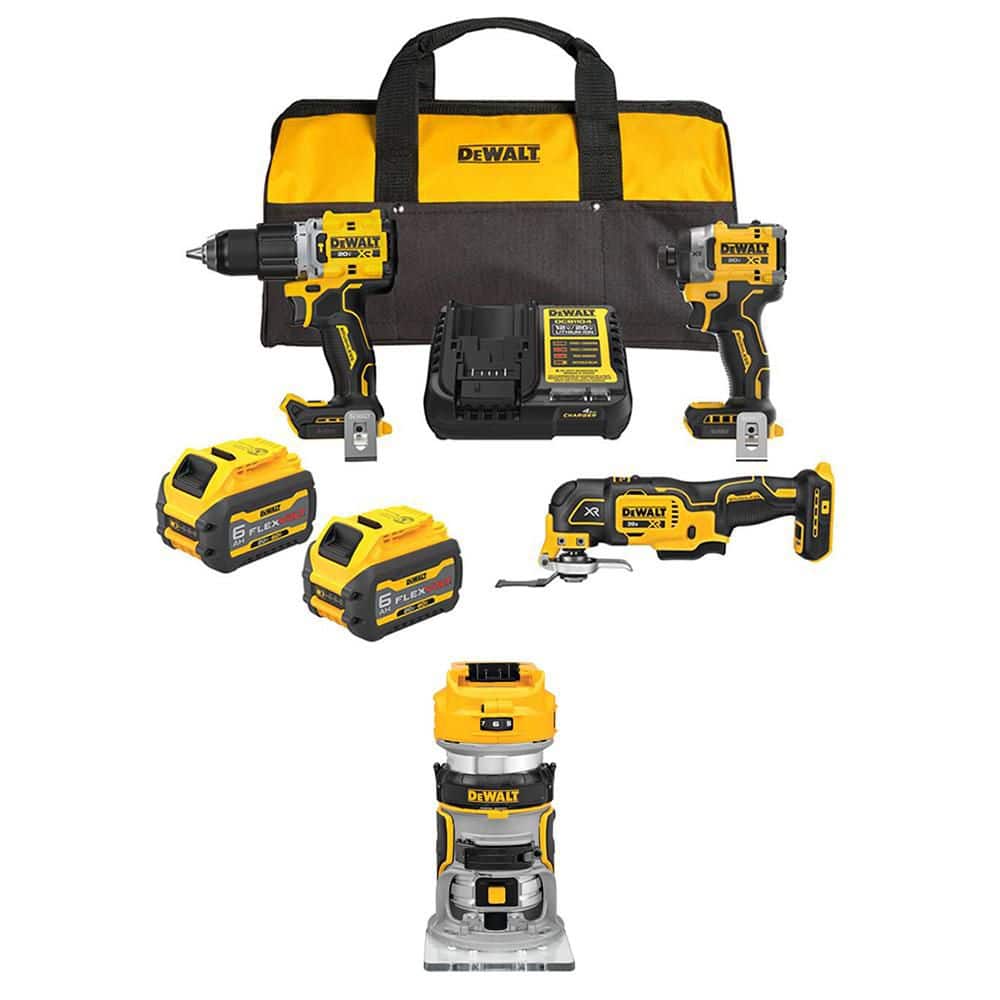 Reviews for DEWALT 20V MAX Lithium-Ion Cordless 3-Tool Combo Kit and Brushless Compact Router ...