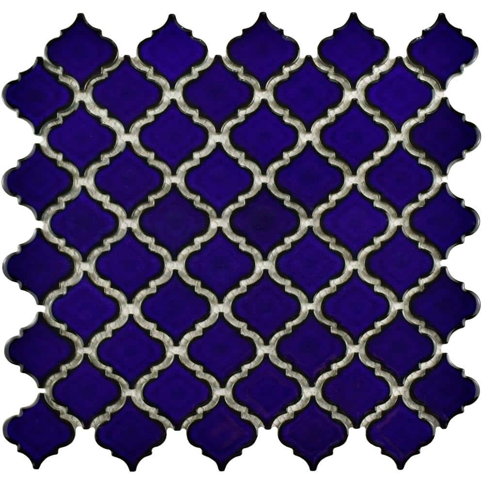 Merola Tile Hudson Tangier Blue Eye 6 in. x 6 in. Porcelain Mosaic Take ...