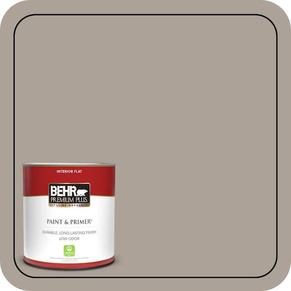 BEHR PREMIUM PLUS 1 qt. #ECC-18-1 Quail Ridge Flat Low Odor Interior ...