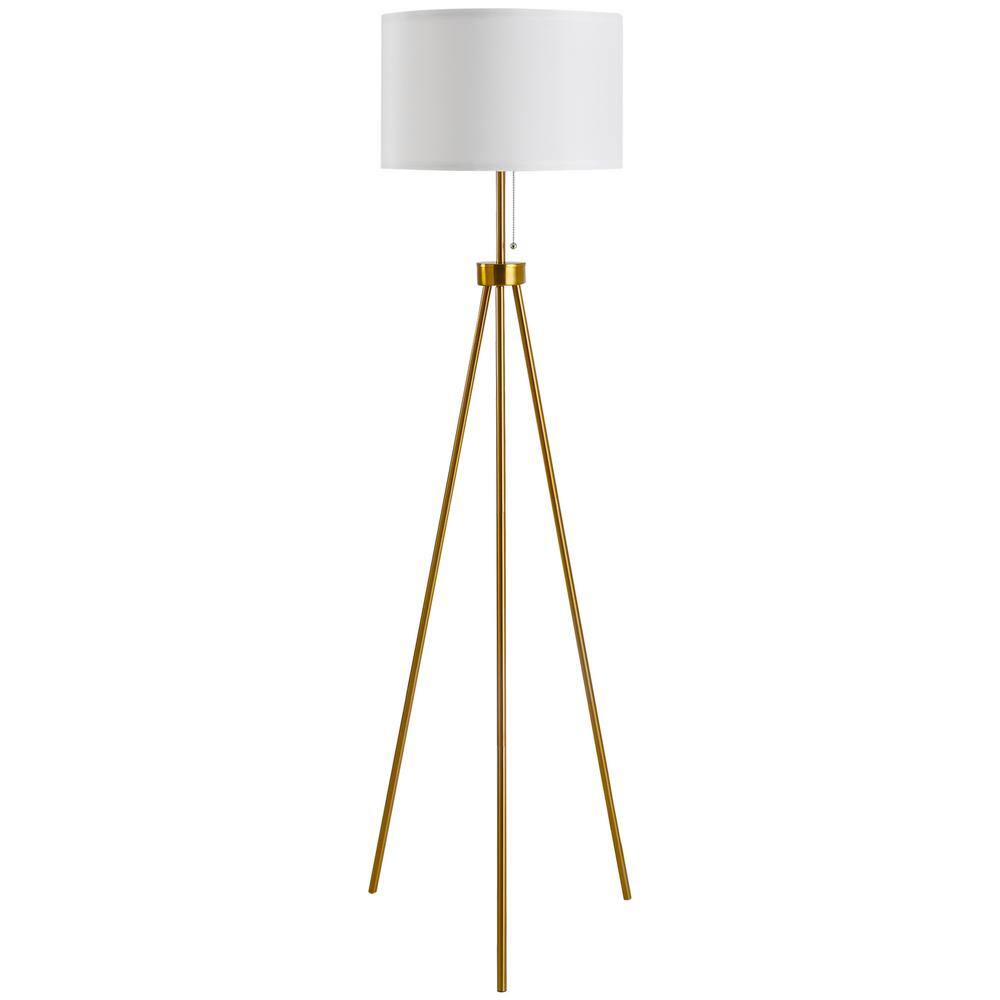 Lasaideal Asom 60 in. Gold 1-Light Tripod Floor Lamp HDL2225F-947Gd ...
