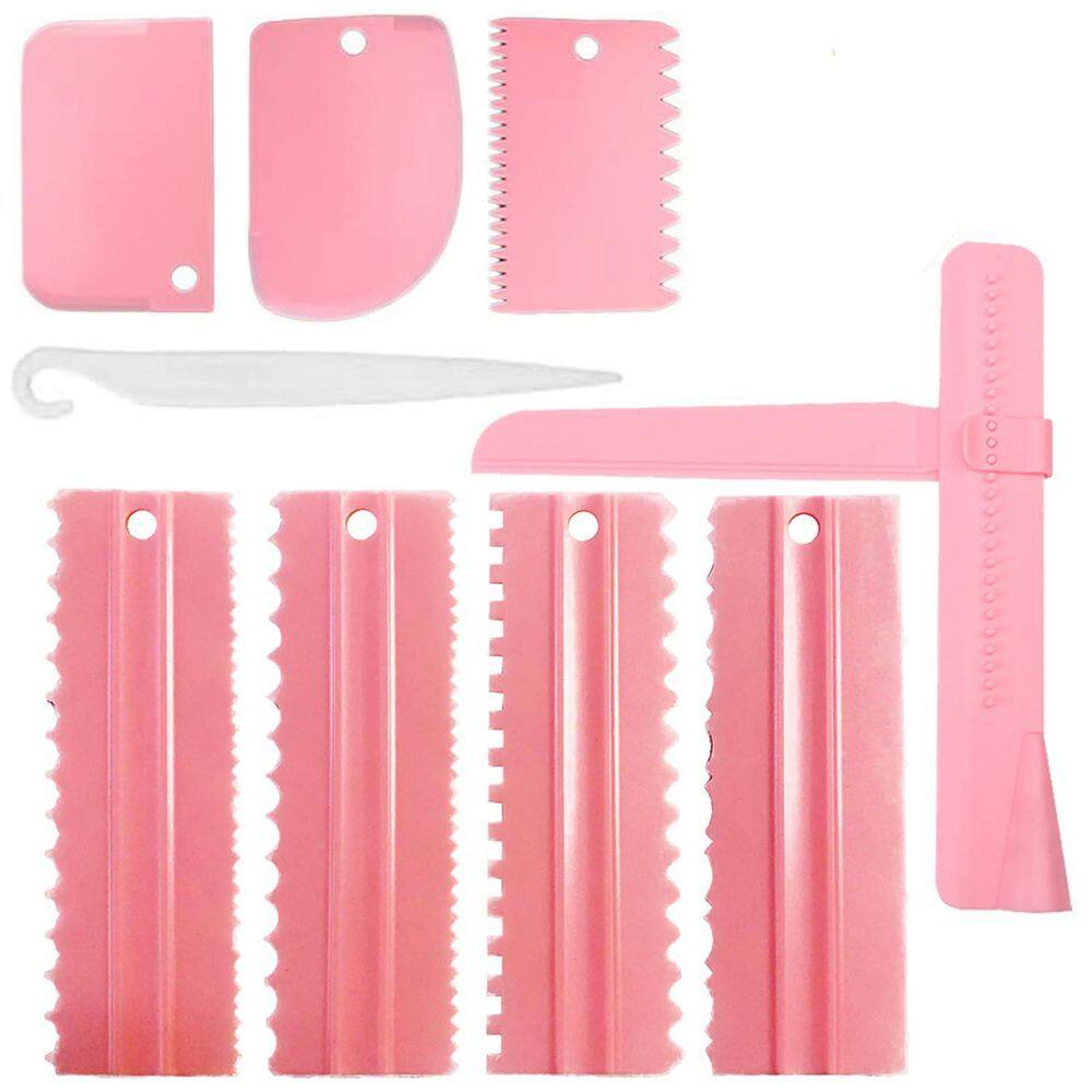 Cake Scraper Set of 9 Packs, Adjustable Icing Scraper Polisher Tool ...