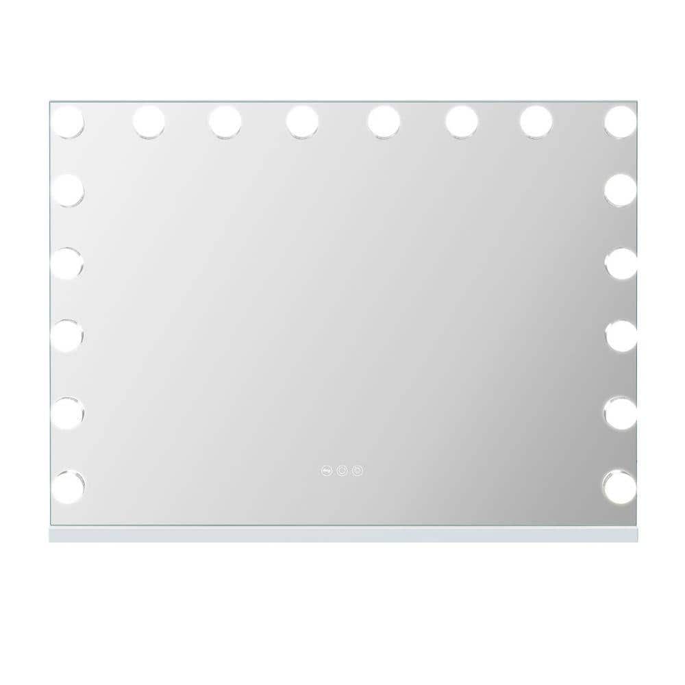 PRIMROSE CARNATION LLC 32 in. W x 23 in. H Silver Framless Bathroom ...