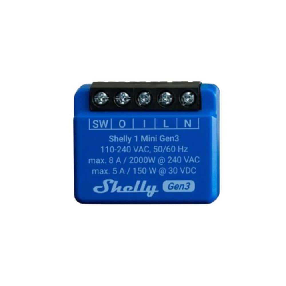 Shelly 1 Mini Gen 3 : WiFi and Bluetooth Smart Switch Relay 1 Channel ...