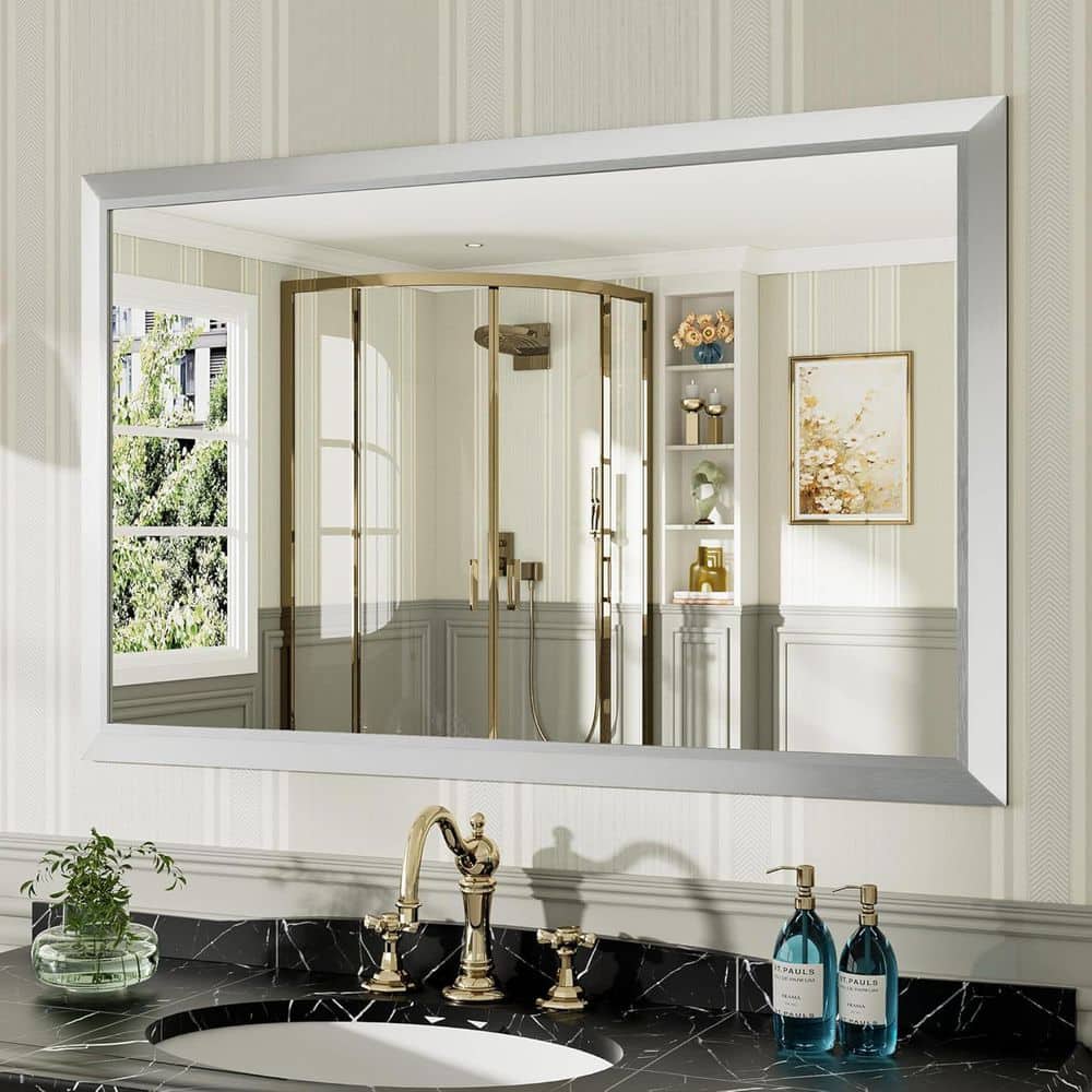 KIOTEE 50 in. W x 30 in. H Rectangular Framed French Cleat Wall Mounted ...