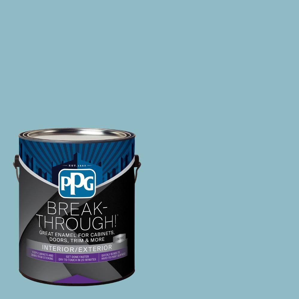 Break-Through! 1 gal. PPG1150-4 Kingston Aqua Semi-Gloss Door, Trim ... Break-Through! 1 gal. PPG1150-4 Kingston Aqua Semi-Gloss Door, Trim ...