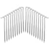 Agfabric 7 in. 4 Gauge Galvanized Landscape Staples Stake Silver ...
