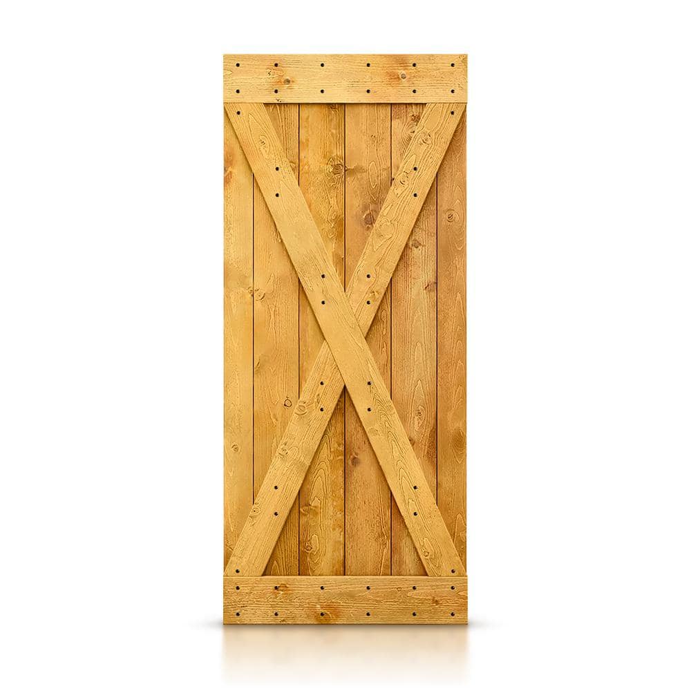 CALHOME 38 in. x 84 in. Distressed X Series Colonial Maple Solid Knotty ...