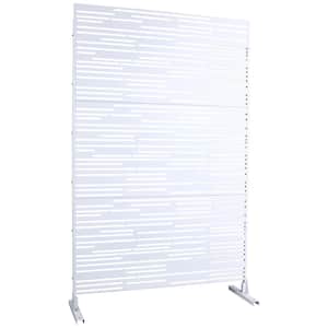 Zeus & Ruta 76 in. H White Metal Outdoor and Indoor Freestanding ...