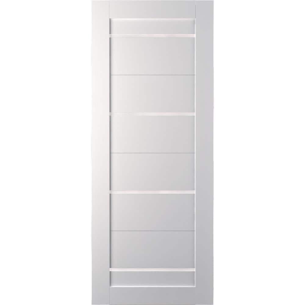 Belldinni 24 in. x 80 in. Mika Bianco Noble Finished with Frosted Glass ...