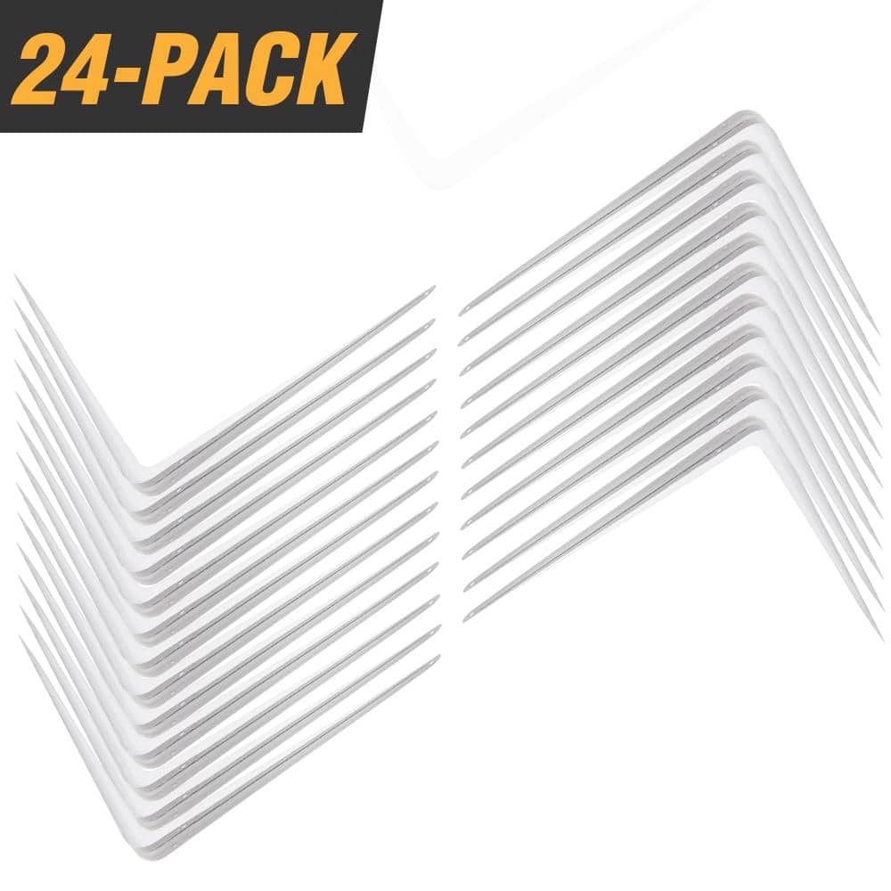 GRIP TIGHT TOOLS 12 in. x 14 in. White Steel Shelf Bracket (24-Pack ...