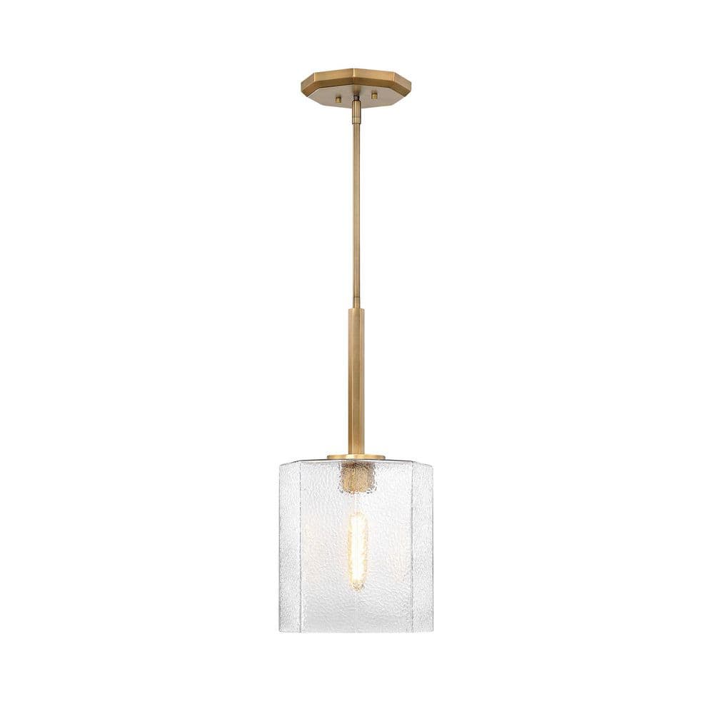 Designers Fountain Haven 60 Watt 1-Light Old Satin Brass Geometric ...