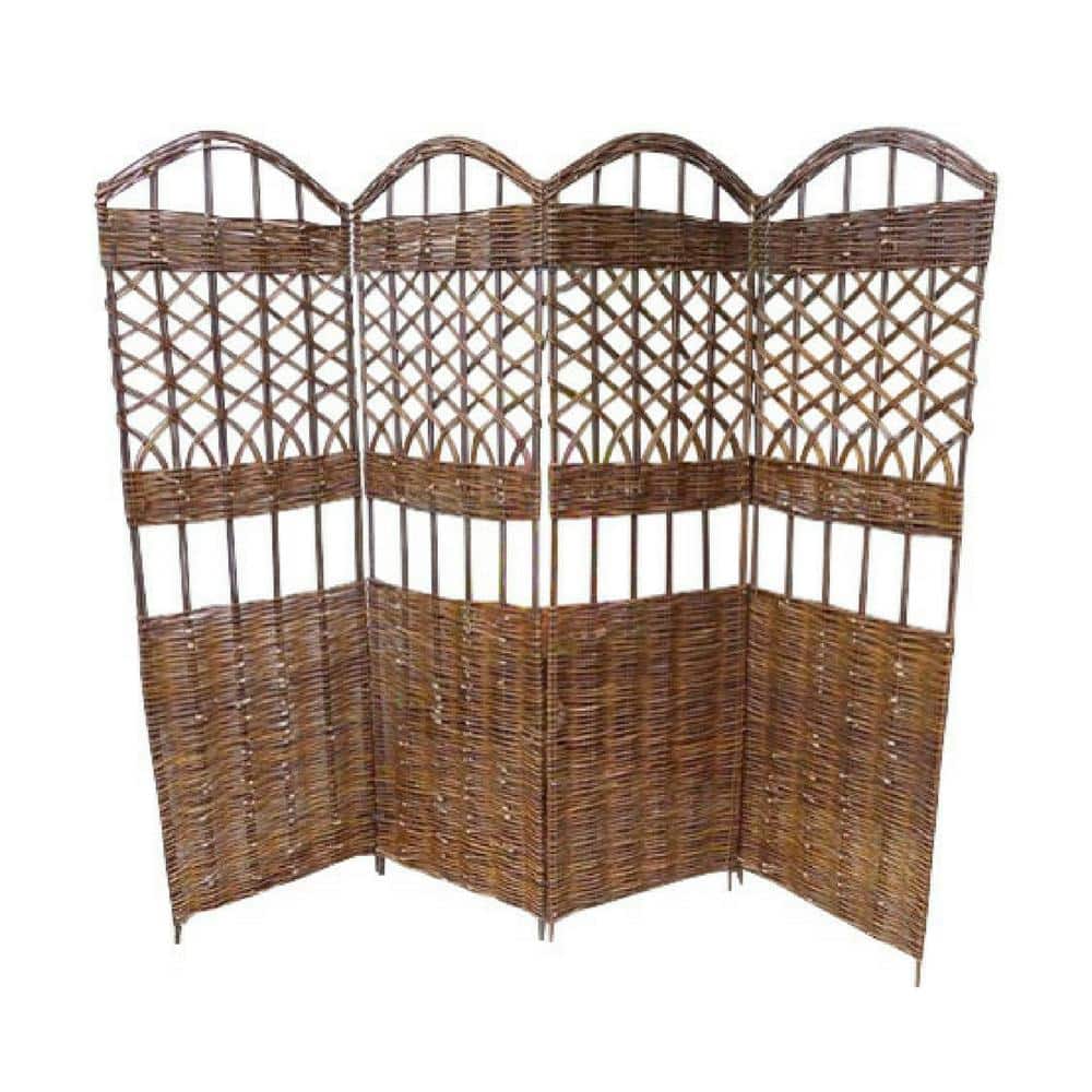MGP 72 in. W x 60 in. H Willow 4-Panel Screen Divider WSC-60-4 - The ...