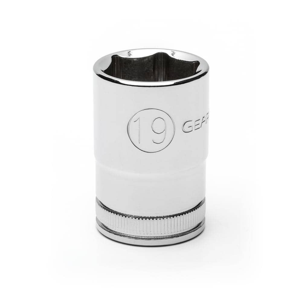 GEARWRENCH 1/2 in. Drive 6 Point Metric Standard Socket 19 mm 80631 ...