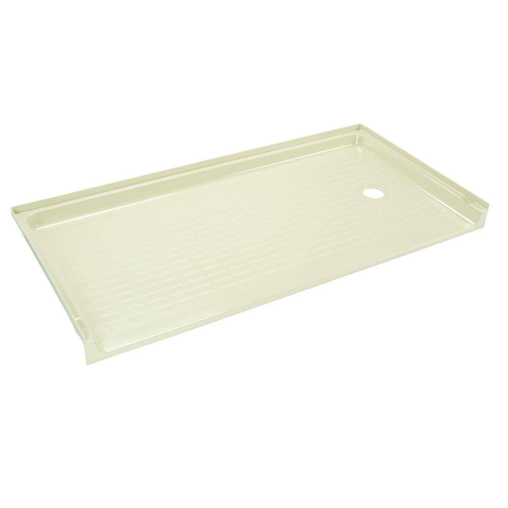 Durabase 30 in. x 60 in. Single Threshold Shower Floor in Bone 360RBN ...