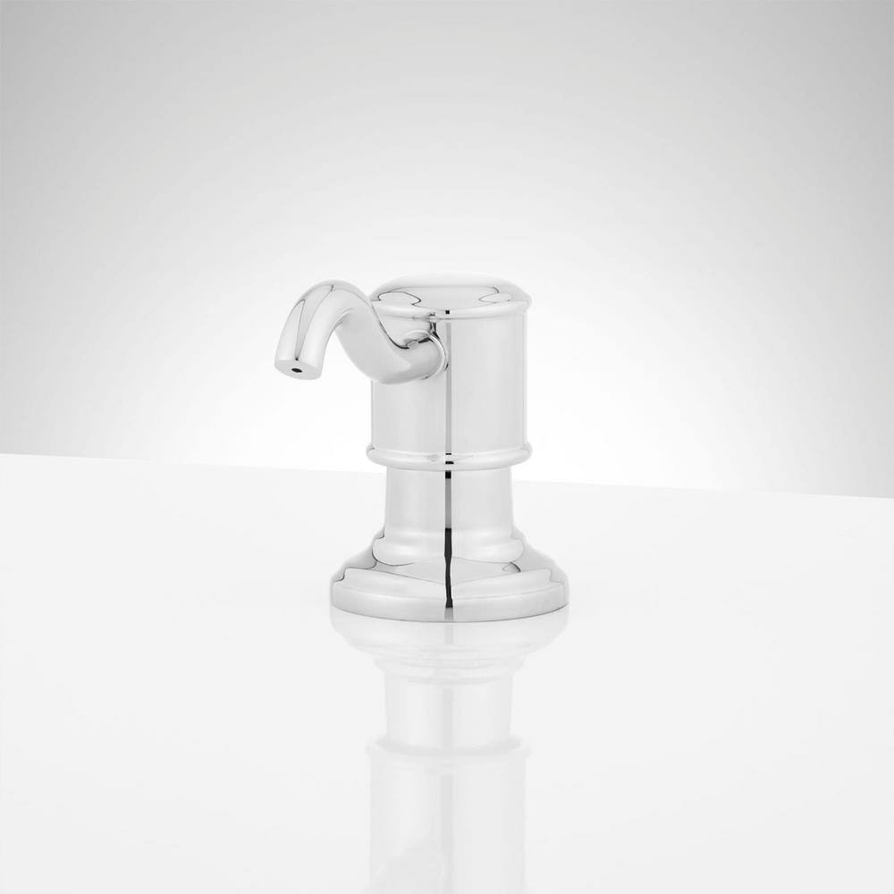 SIGNATURE HARDWARE Amberly Sink Mount Soap Dispenser in Chrome 448557 ...