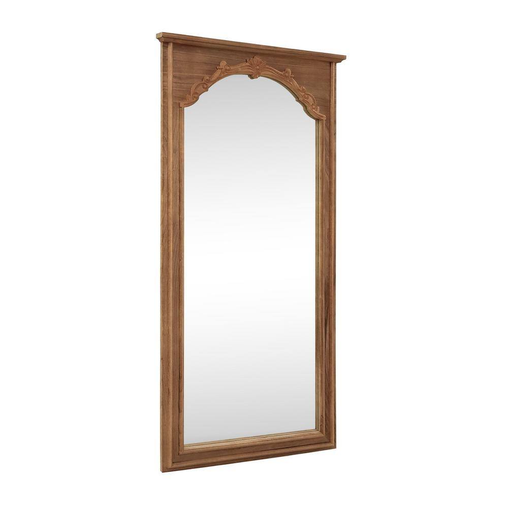 Lirago 35 in. W x 71 in. H Full Length Vintage Carved Soild Wood Frame ...