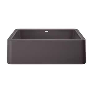 Blanco IKON SILGRANIT 33 in. Farmhouse Apron Front Single Bowl Soft ...