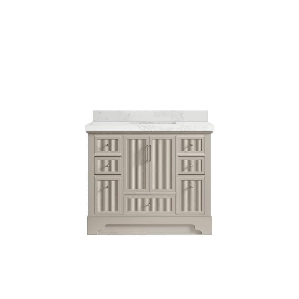 Willow Collections Alys 42 in. W x 22 in. D x 36 in. H Single Sink Bath ...