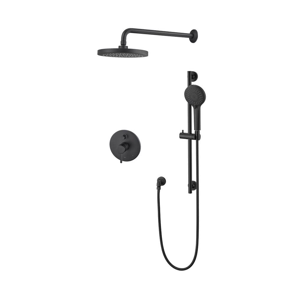 LUXIER Single-Handle 3-Spray 24 in. Wall Bar Shower Faucet Kit with ...