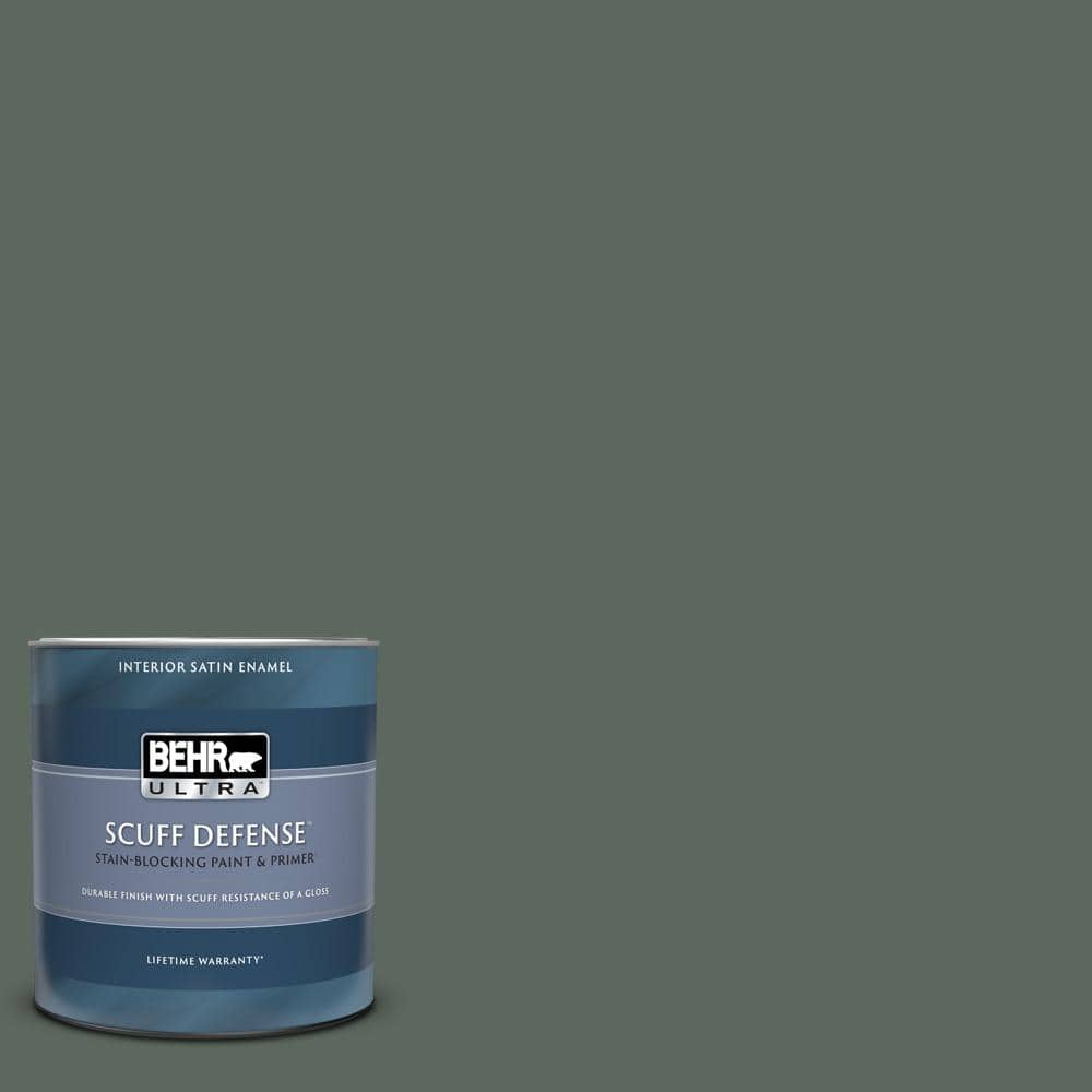 BEHR ULTRA 1 qt. #N420-6 Pine Mountain Extra Durable Satin Enamel ...