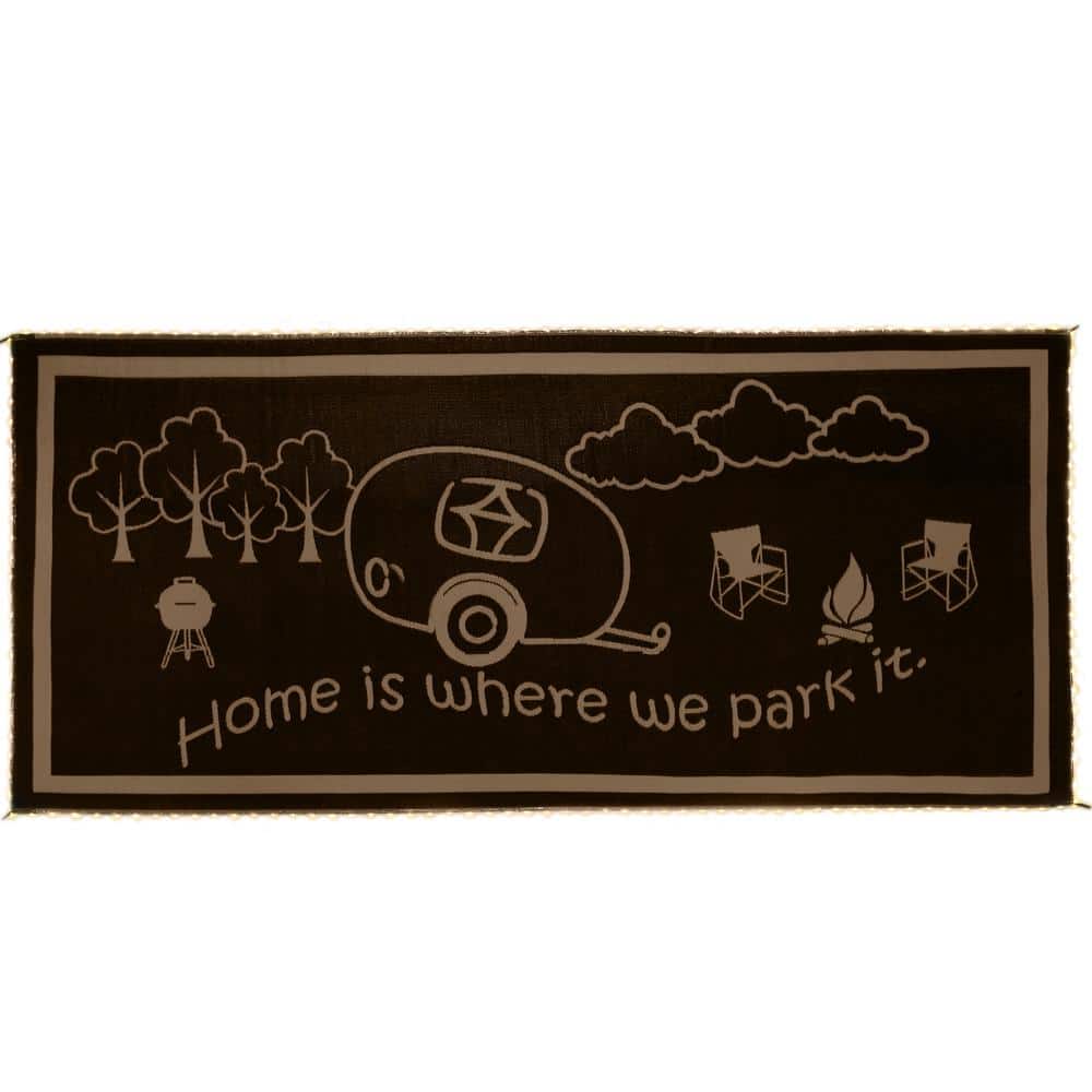 Stylish Camping LED Illuminated Brown/Beige 8 ft. x 18 ft. Patio/RV ...