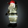 HOMCOM 8 ft. Pre-Lit LED Santa in Camo Christmas Inflatable with ...