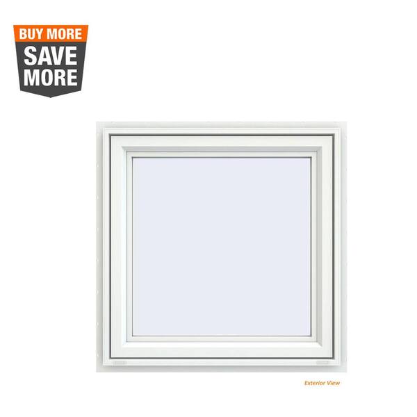 JELD-WEN 35.5 in. x 35.5 in. V-4500 Series White Vinyl Awning Window ...