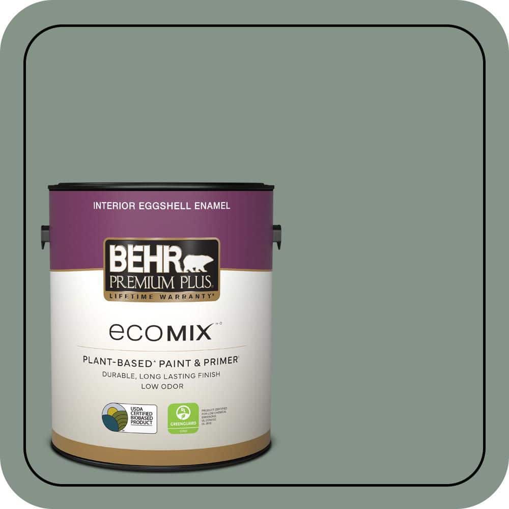 BEHR PREMIUM PLUS 1 gal. #460F-4 Wethersfield Moss Eggshell Enamel ...