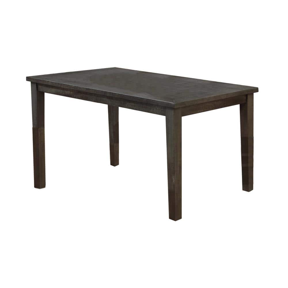 Best Master Furniture Wendy 60 in. Dark Gray Rectangular Dining Table ...