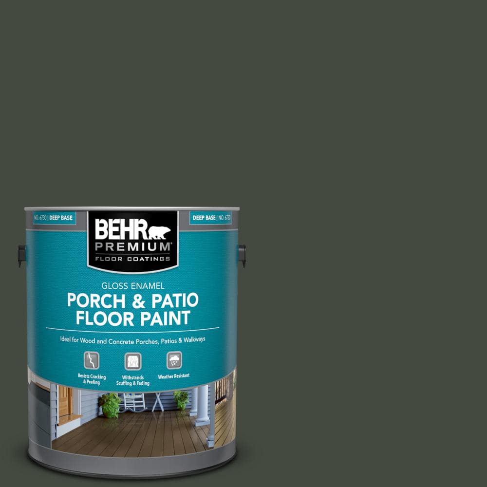 BEHR PREMIUM 1 gal. #BXC-12 Deep Forest Gloss Enamel Interior/Exterior ...