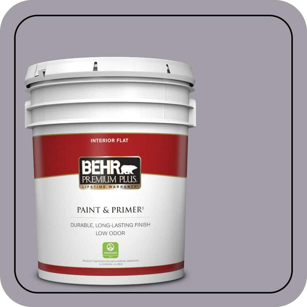 BEHR PREMIUM PLUS 5 gal. #N550-4 Ashberry Flat Low Odor Interior Paint ...